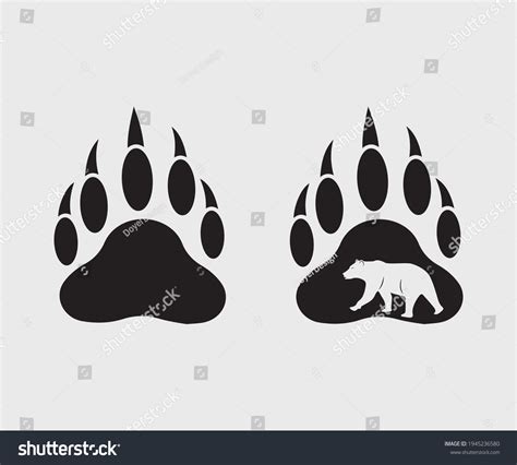 Grizzly Bear Footprint Clipart Images