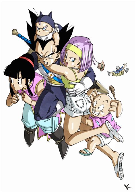 Vegeta Bulma Chi Chi Trunks Muten Roushi And 1 More Dragon Ball