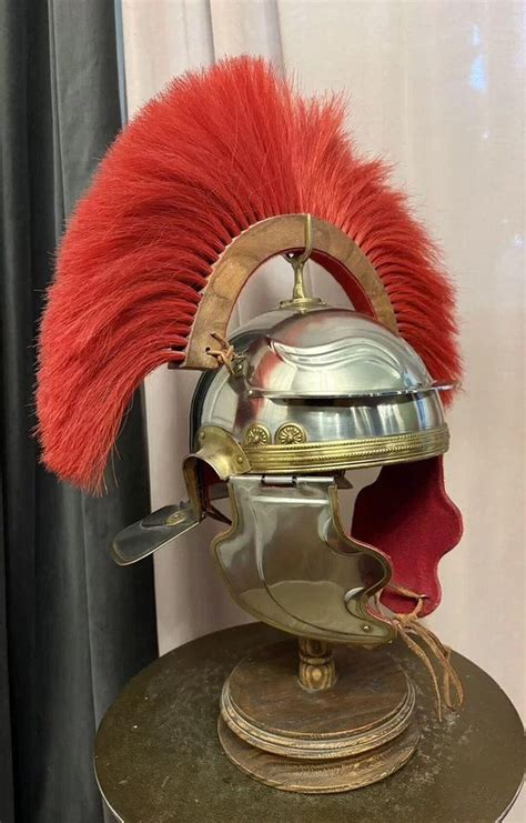 Roman Centurion Helmet Replica 1st Century Ad With Stand Etsy Uk