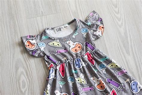 Science Beaker Flutter Dress Etsy Flutter Dress Dress Flutter