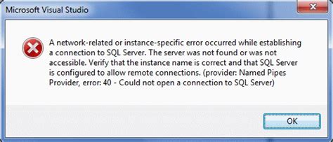 Failed To Open A Connection To SQL Server Techyv Com