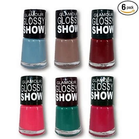 6 Colors Glossy Glamour Gel Show Nail Polish Packaging Size 7 Ml At