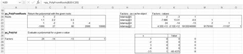 calling numpy polynomial functions from excel newton excel bach not