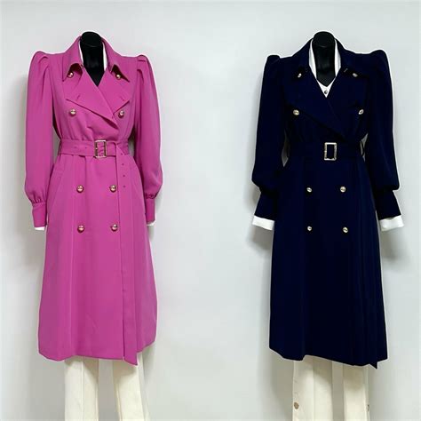 러블리 봄 가을 롱 바바리 벨티드 더블 트렌치 코트 스타일라떼
