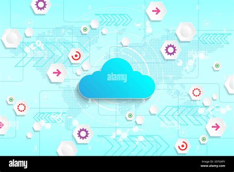 Cloud Interface That Shows Data Uploading To The Internet Stock Vector Image Art Alamy