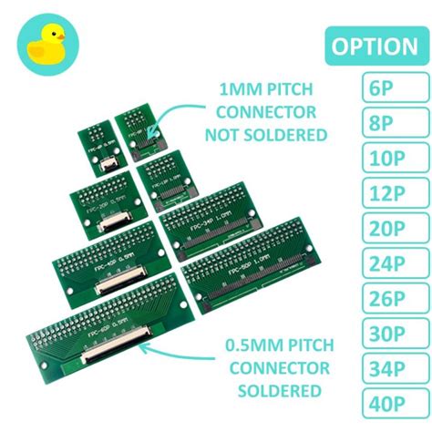 Ffc Fpc Flexible Flat Cable Connector 0 5mm 1mm To Dip Through Hole Adapter Breakout Board 6p