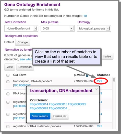 list analysis pages — intermine user 1 0 documentation