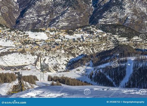 Skiing Resort In Auron French Alps Stock Image Image Of Nature