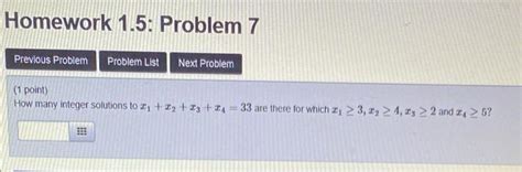 Solved Homework 15 Problem 7 Previous Problem Problem List