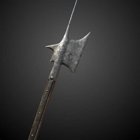 Medieval Halberd 3d Model Rendercrate Free And Hd Objects