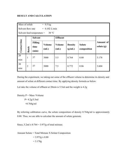 Solid To Liquid Ratio Calculation At Jenenge Blog