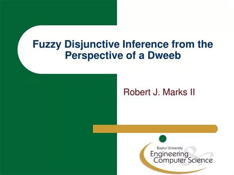 PPT Fuzzy Disjunctive Inference From The Perspective Of A Dweeb PowerPoint Presentation ID