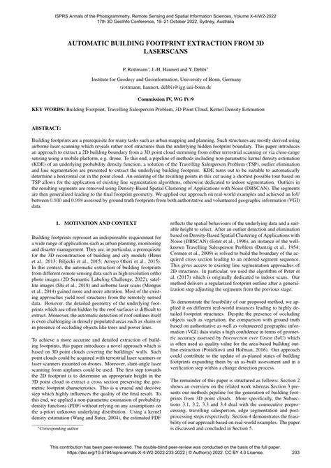 pdf automatic building footprint extraction from 3d laserscans