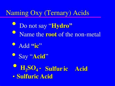 Ppt Naming Oxy Ternary Acids Powerpoint Presentation Free Download