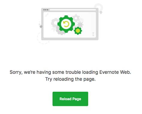 Sorry Were Having Some Trouble Loading Evernote Web Try Reloading The Page Web Client