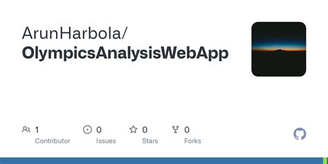 GitHub ArunHarbola OlympicsAnalysisWebApp