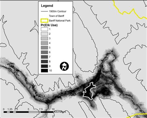 12 Resource Selection Function For Elk During Winters 1997 2000 In