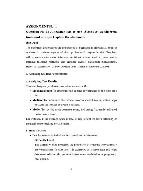 8614 Assignment No 1 Pdf Validity Statistics Bias