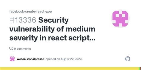Security Vulnerability Of Medium Severity In React Script Module For Inflight Transitive