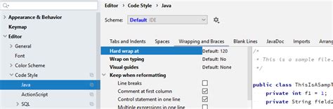 Format How To Remove Line Breaks On Code Formatting In Intellij Stack Overflow