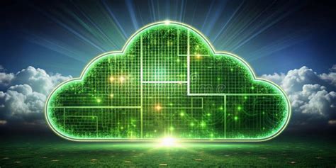 Intelligent Cloud Computing Green Energy Generative Ai Stock Illustration Illustration Of