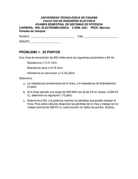 Sistema De Potencia El Análisis De Sistemas De Potencia Es Una Rama De La Ingeniería Exámenes