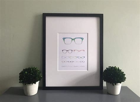 Eyeglass Eye Chart Print Indigoirisdesigns
