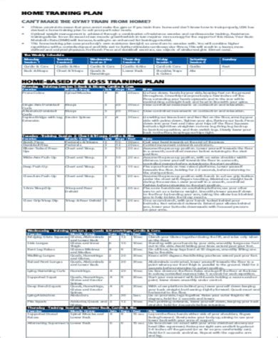 FREE 6 Sample Weekly Exercise Plan Templates In MS Word PDF