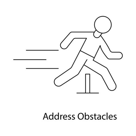 1 Addressing Obstacles Stroke Icon Stock Vectors And Vector Art