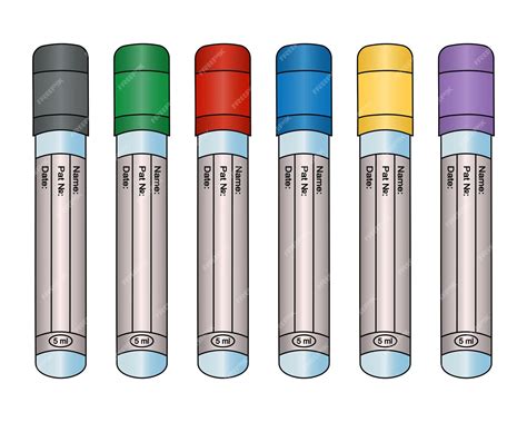 Colección De Tubos De Ensayo Vacíos Con Tapas De Colores Para Análisis