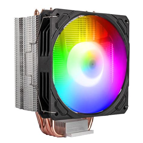 Onepower Computer Cpu Air Cooler For Intelamd 4 Black Heat Pipes Rgb