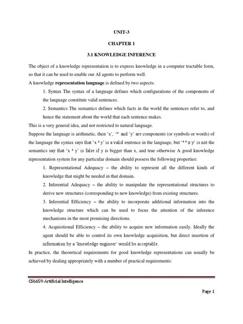 Cs6659 Ai Unit 3 Notes Pdf Fuzzy Logic Object Computer Science