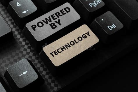 handwriting text powered by technology business overview breakthrough