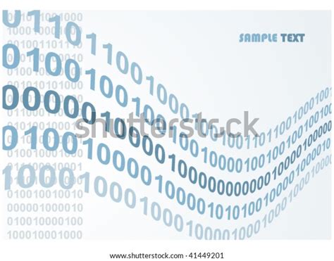 Abstract Binary Code Waves Vector Illustration Stock Vector Royalty Free 41449201 Shutterstock
