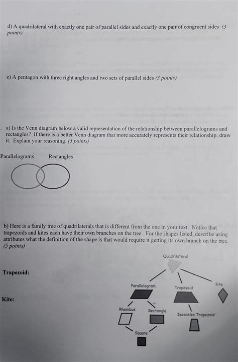 Solved D A Quadrilateral With Exactly One Pair Of Parallel