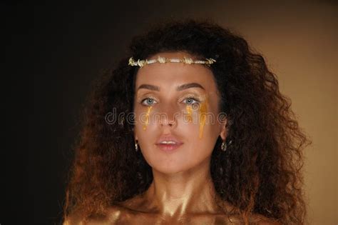Portrait Of Female Model In Studio Appealing Girl Wearing Tiara And