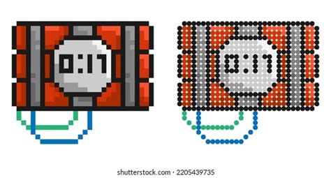 Pixel Icon Bunch Cylinders Dynamite Timer Stock Vector (Royalty Free) 2205439735 | Shutterstock