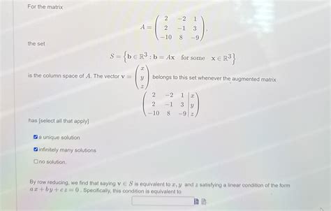 Solved For the matrixA=([2,-2,1],[2,-1,3],[-10,8,-9])the | Chegg.com