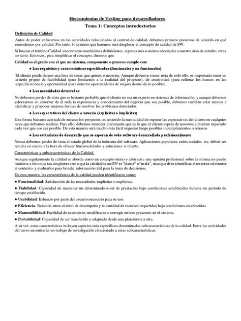 herramientas de testing para desarrolladores pdf pruebas de