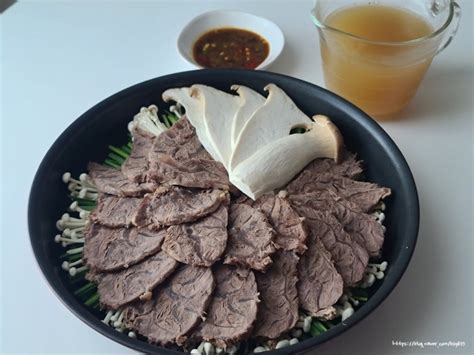 아롱사태 수육 소고기 사태 수육 소스 아롱사태 전골 만들기 네이버 블로그