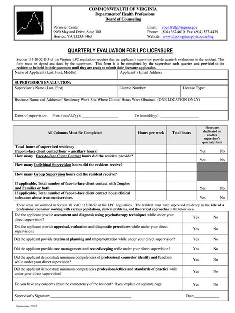 Lpc Quarterly Evaluation Fill Out And Sign Online Dochub