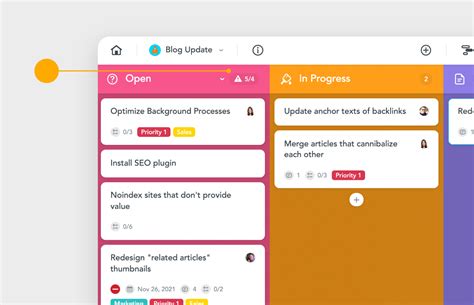 Manage Project Sections Meistertask