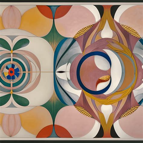 Symmetrical Art Deco Flowers · Creative Fabrica