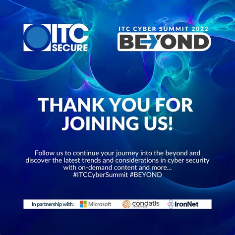 Itc Secure On Linkedin Itccybersummit Thankyou Beyond Itccybersummit Beyond Cybersecurity…