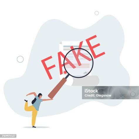 가짜 문서 잘못된 정보 검증 또는 가짜 뉴스 검사 사기 및 불법 보고서 Conceptflat 디자인과 사람들 검사 보기에 대한 스톡 벡터 아트 및 기타 이미지 Istock