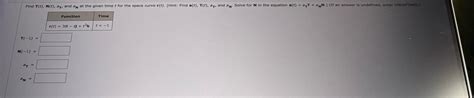 solved find t t ﻿n t at and an at the given time t for
