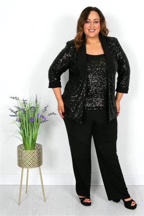 Black Sequin Tuxedo Suit