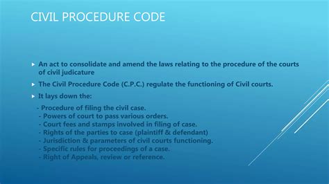 Introduction To Civil And Criminal Procedure Code Pptx