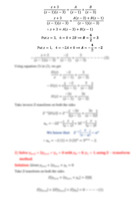 SOLUTION Application Z Transform Studypool