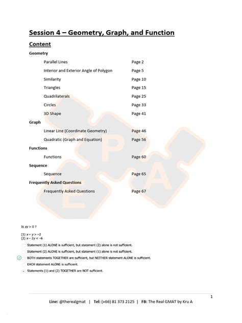 Quant Session 4 Geometry Graph And Function Pdf Circle Triangle
